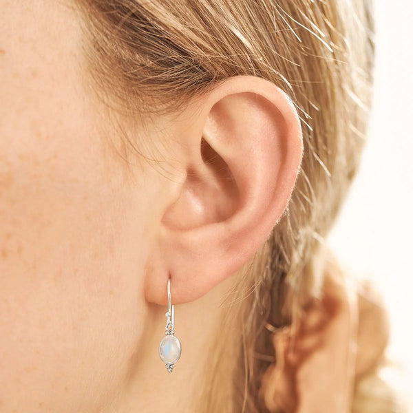 Sterling Silver Moon Song Moonstone Earrings – Mountain Dreads