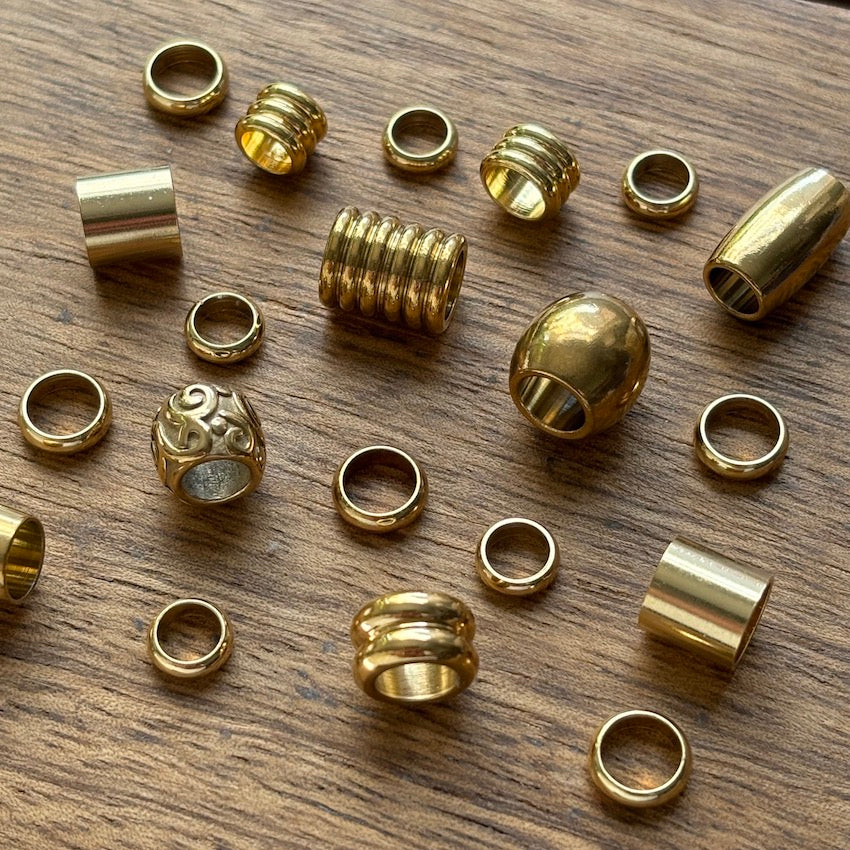 Golden Dreadlock Beads | Set Of 20 – Mountain Dreads