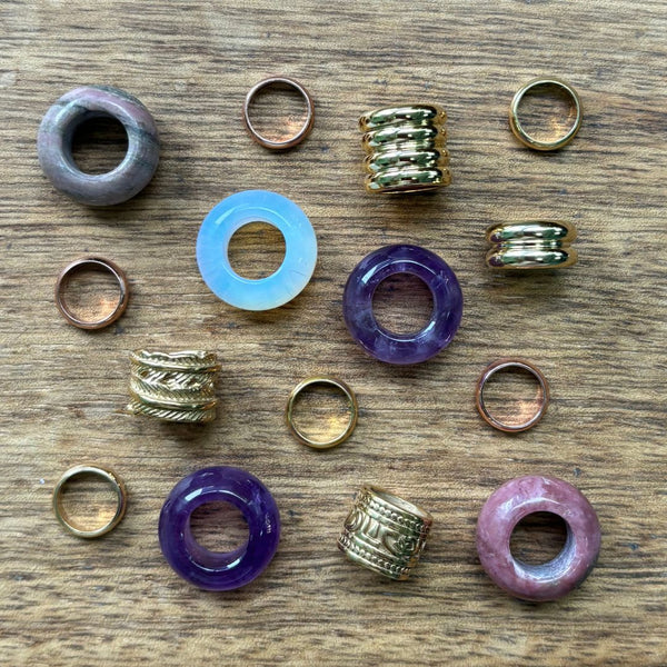 Dusty Rose Dreadlock Beads | Set of 15 – Mountain Dreads