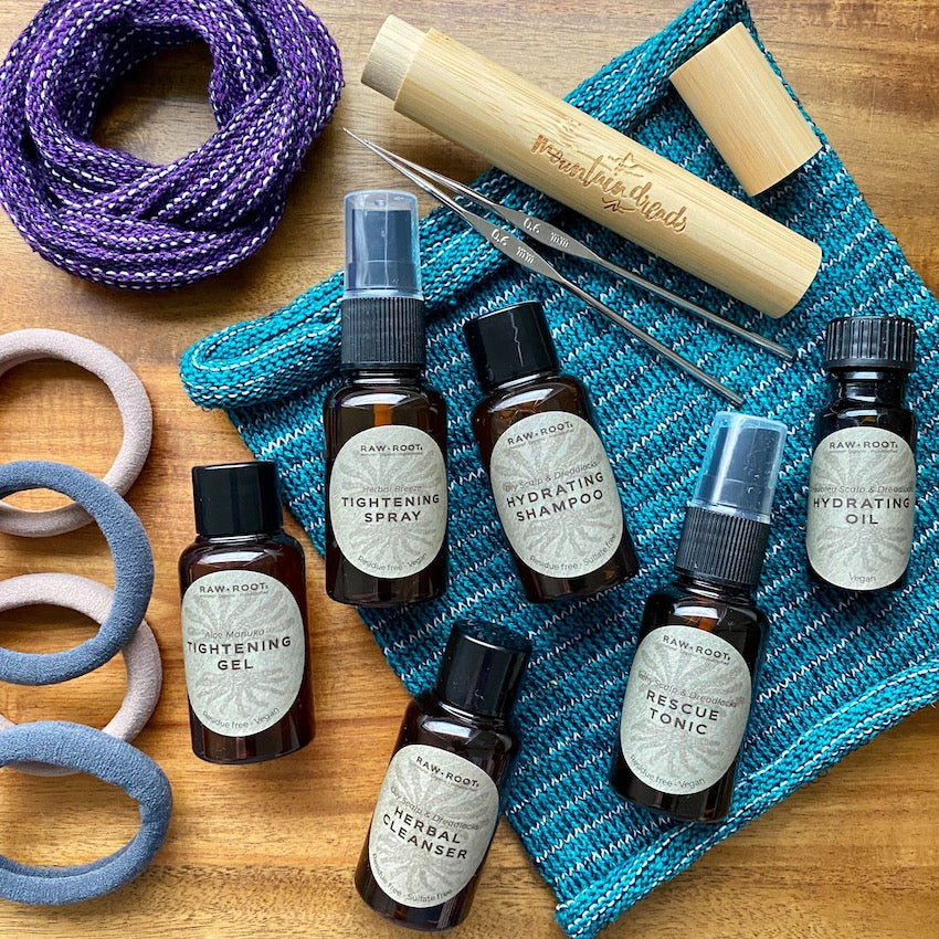 Aquamarine Raw Roots Dread Care Pack – Mountain Dreads