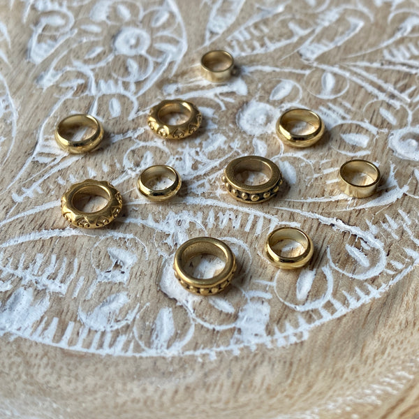 Golden Dreadlock Rings | Set Of 10 – Mountain Dreads